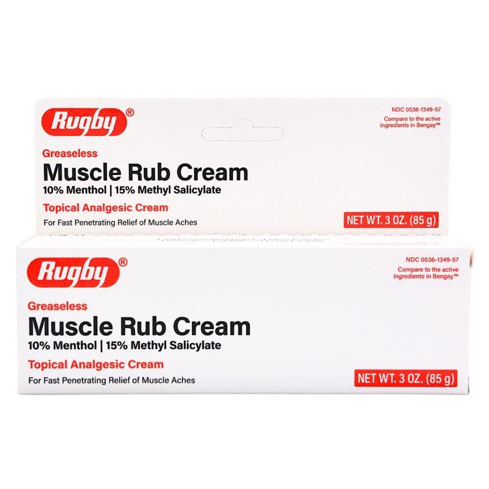 Rugby Muscle Rub Cream - Fast Relief, Greaseless 3oz – Locatel Health ...