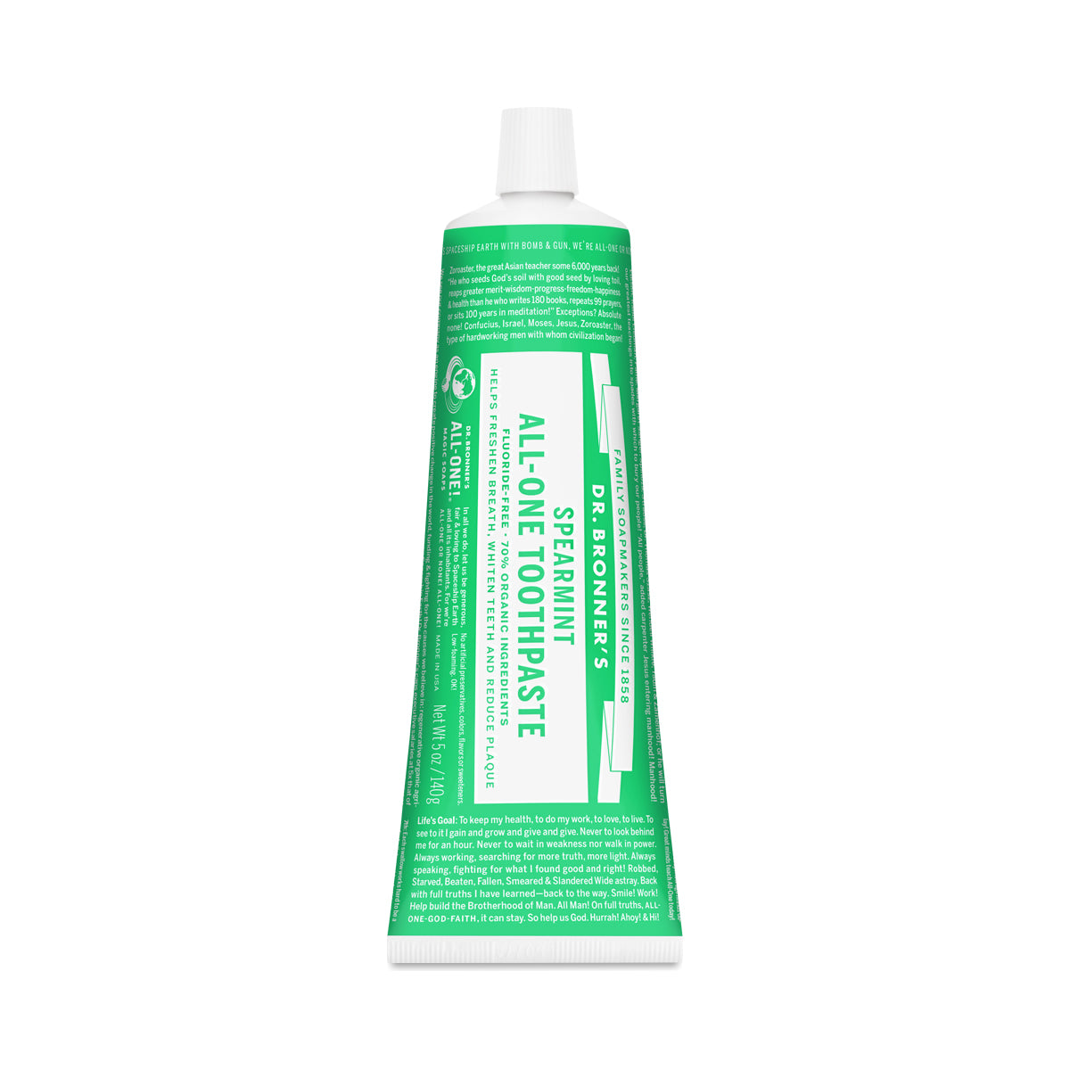 Dr. Bronner S Toothpaste Whitening Spearmint 70% Organic 5oz – Locatel ...