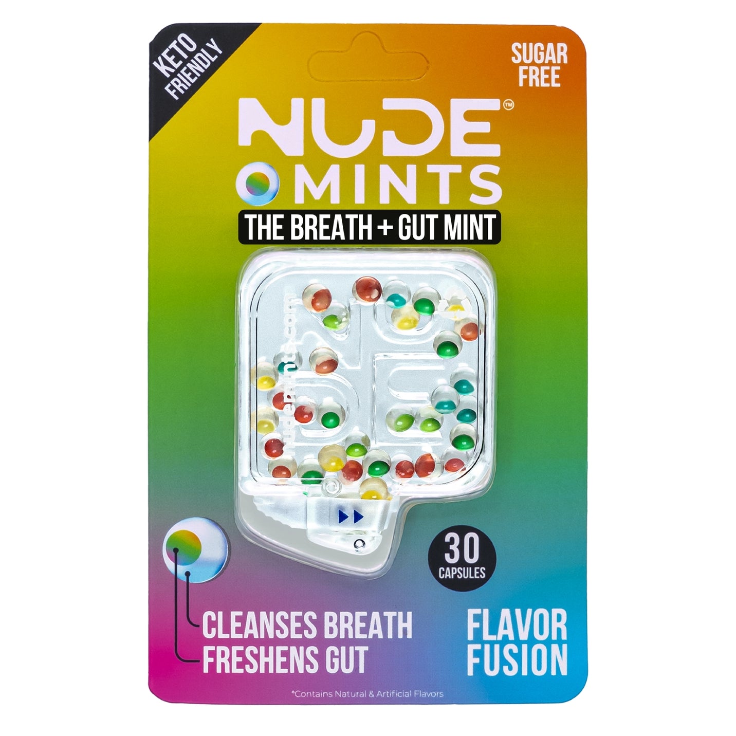 Nude The Breath & Gut Mint Flavor Fusion Capsules 30ct – Locatel Health ...
