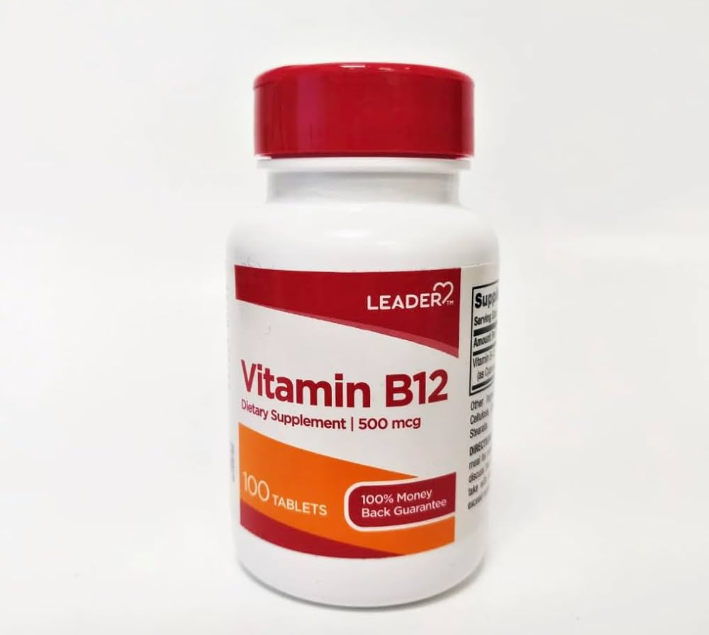Leader Vitamin B12 500mcg Tablets 100ct – Locatel Health & Wellness ...