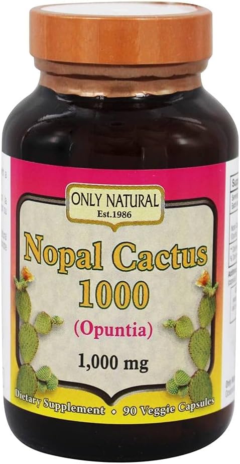 Only Natural Nopal Cactus 1000mg Capsules 90ct – Locatel Health ...