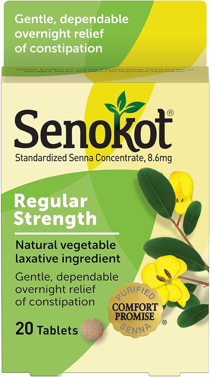 Senokot Vegetable Laxative Tablets 8.6mg 20ct – Locatel Health ...