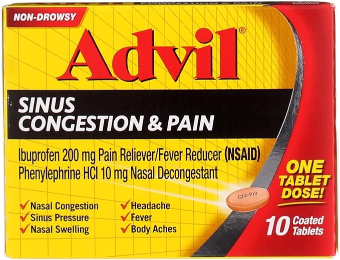 Advil sinusal congestión y dolor 200 mg 10 tabletas – Locatel Health ...