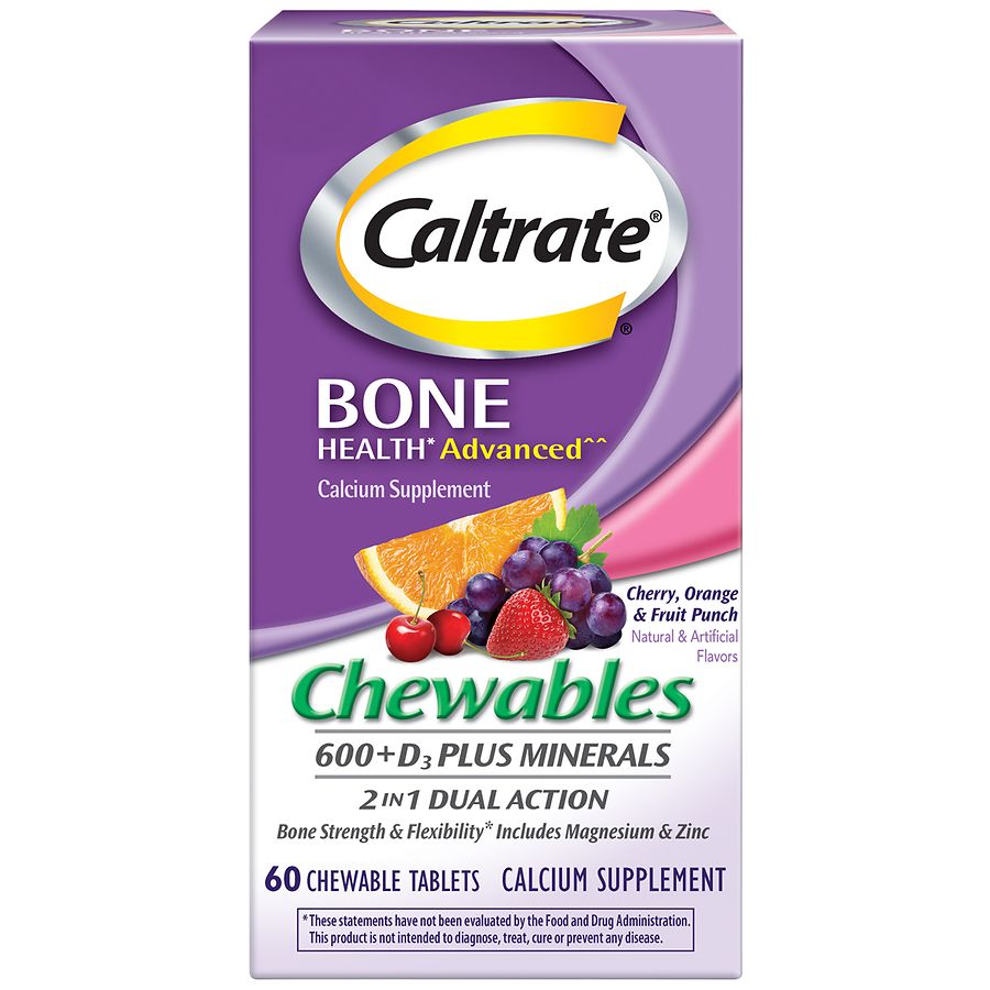 Caltrate 600+D Plus Bone Chewable Tablets 60ct – Locatel Health ...