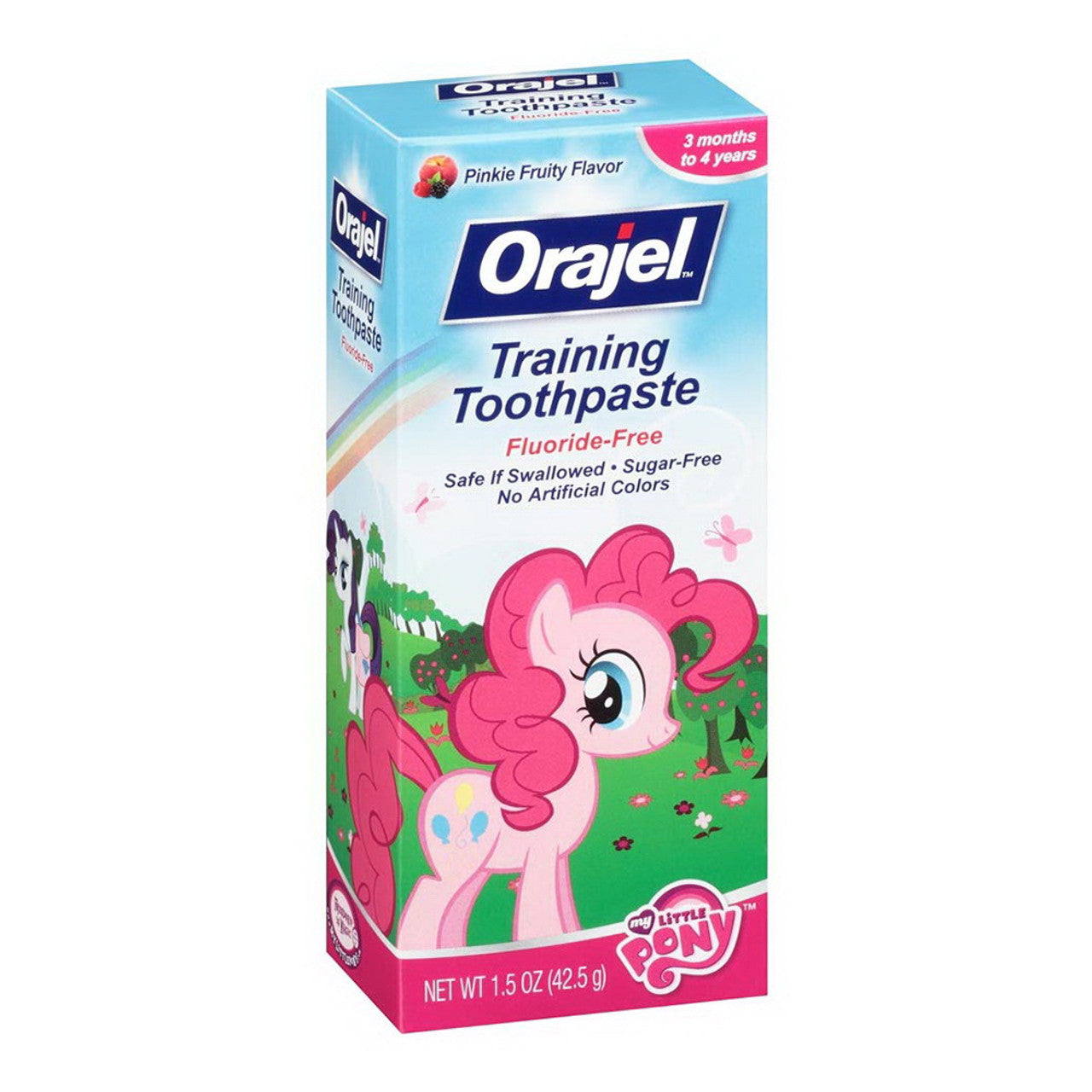 Orajel Training Fluoride-Free Toothpaste, Pinkie Fruity, 1.5 Oz ...