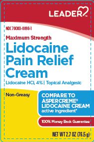LEADER LIDOCAINE PAIN RELIEF CREAM 2.7 Oz – Locatel Health & Wellness ...