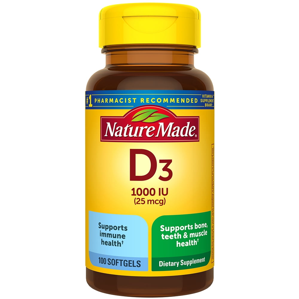 Nature Made D3 1000Iu 25mcg Softgels 100ct – Locatel Health & Wellness ...