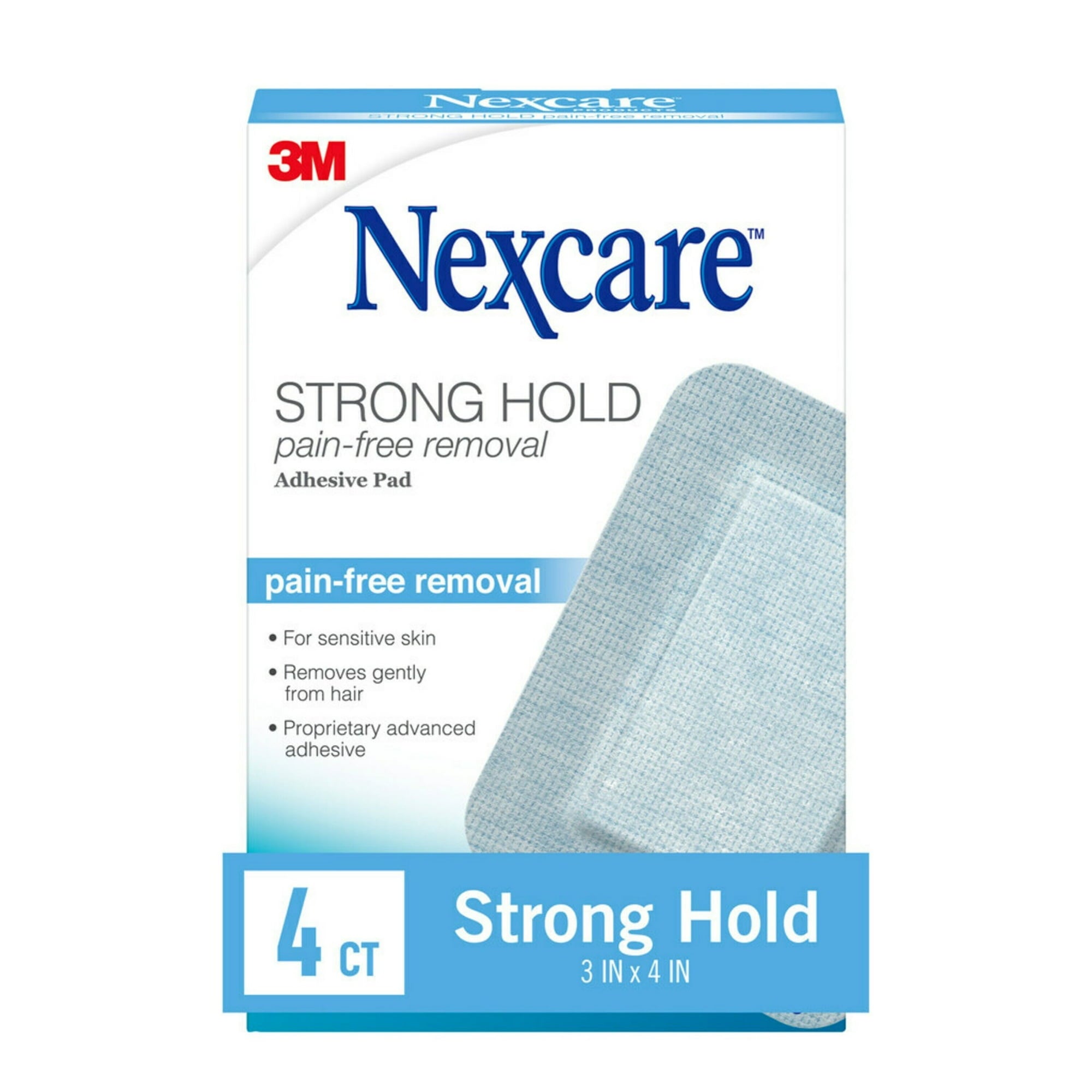 Nexcare String Hold Adhesive Pads 3" x 4" 4ct – Locatel Health ...