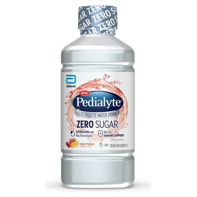 Abbott Pedilyte Zero Sugar Electrolyte Solución fruta Punch 33.8 oz ...