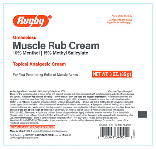 Rugby Muscle Rub Cream - Fast Relief, Greaseless 3oz – Locatel Health ...