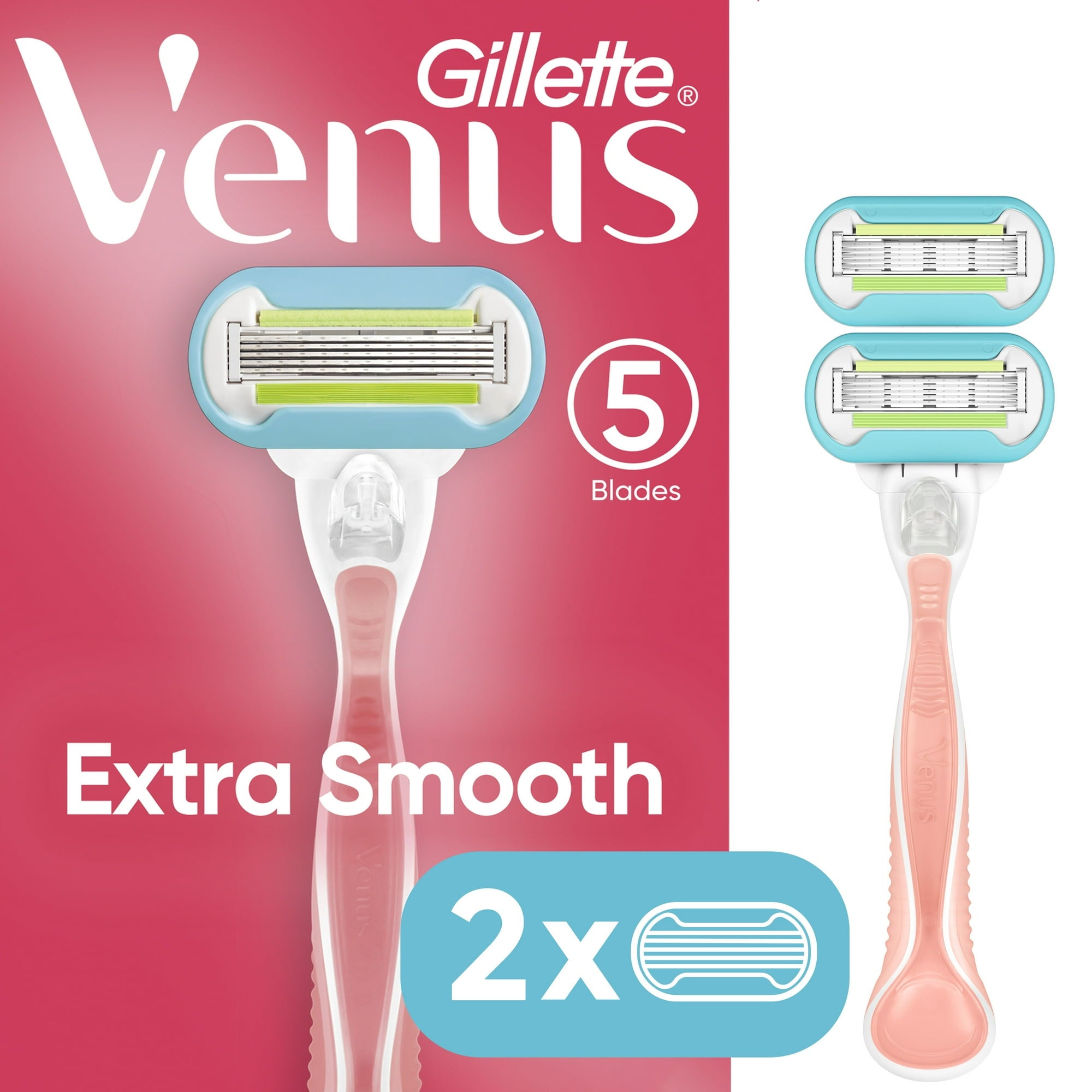 Gillette Venus Embrace 1 Razor 2 Cartridges – Locatel Health & Wellness ...