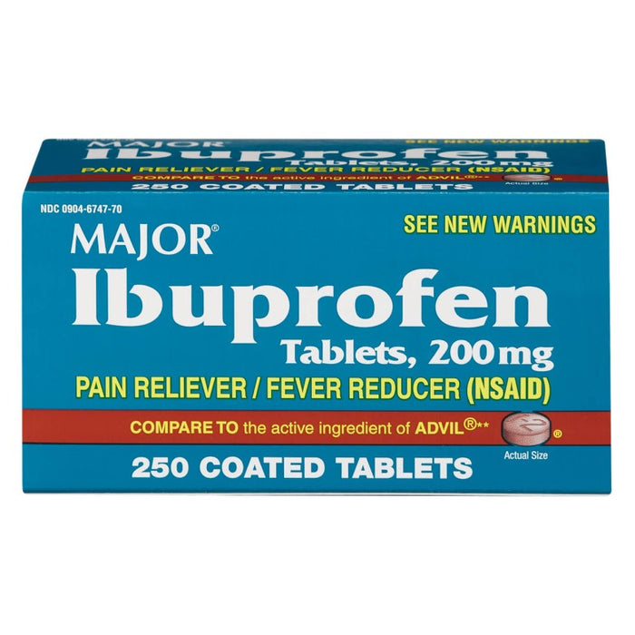 Major Ibuprofen 200mg Coated Tablets 250ct – Locatel Health & Wellness ...