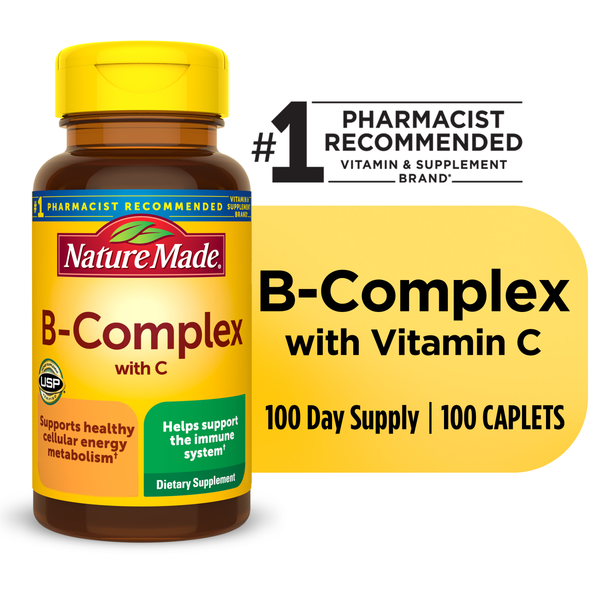 Nature Made B-Complex With Vitamin C Caplets 100ct – Locatel Health ...