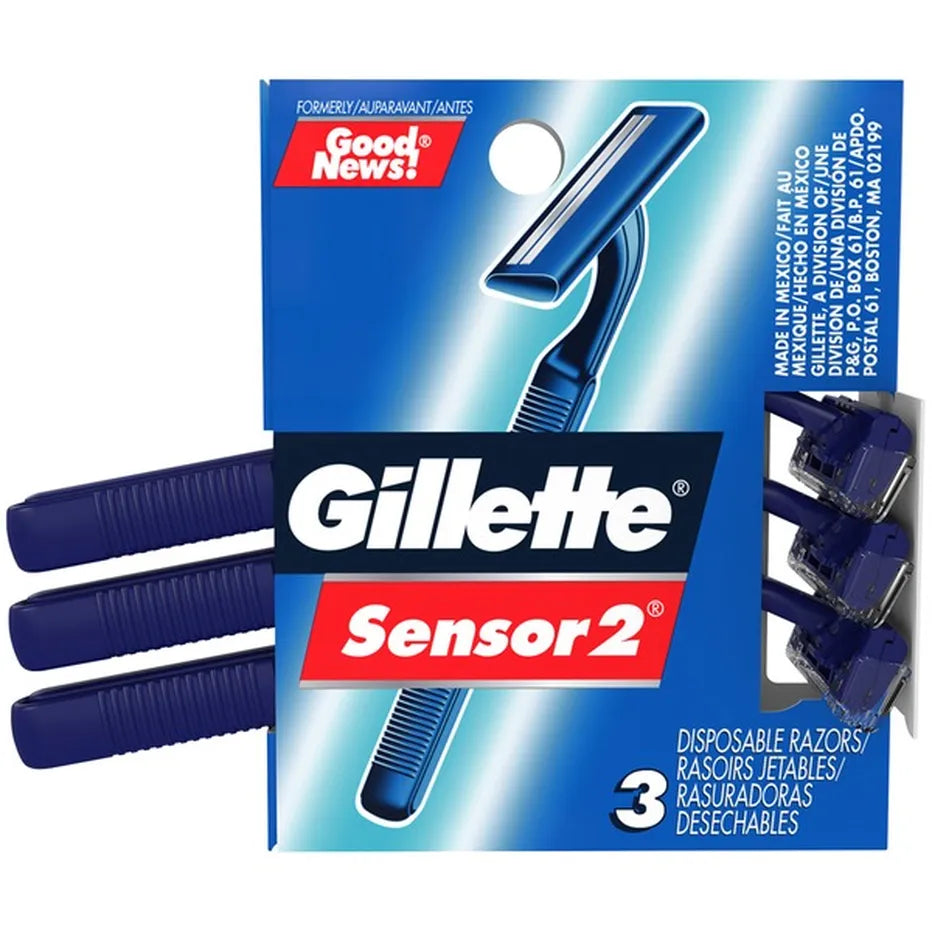 Gillette Sensor Good News Razors 3ct – Locatel Health & Wellness Online ...