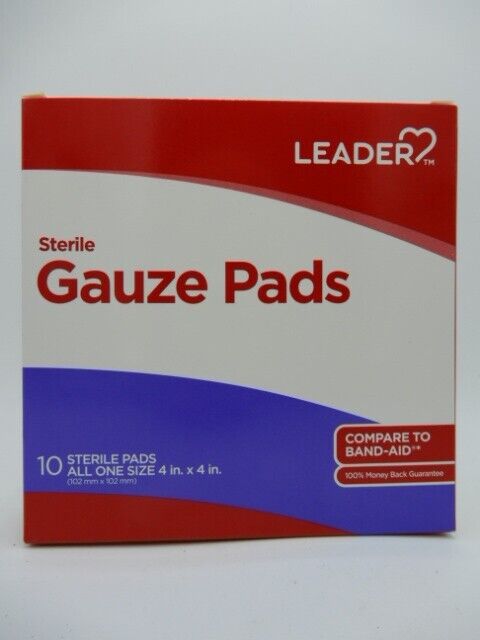 Leader Gauze Pads 4" x 4" 10ct – Locatel Health & Wellness Online Store