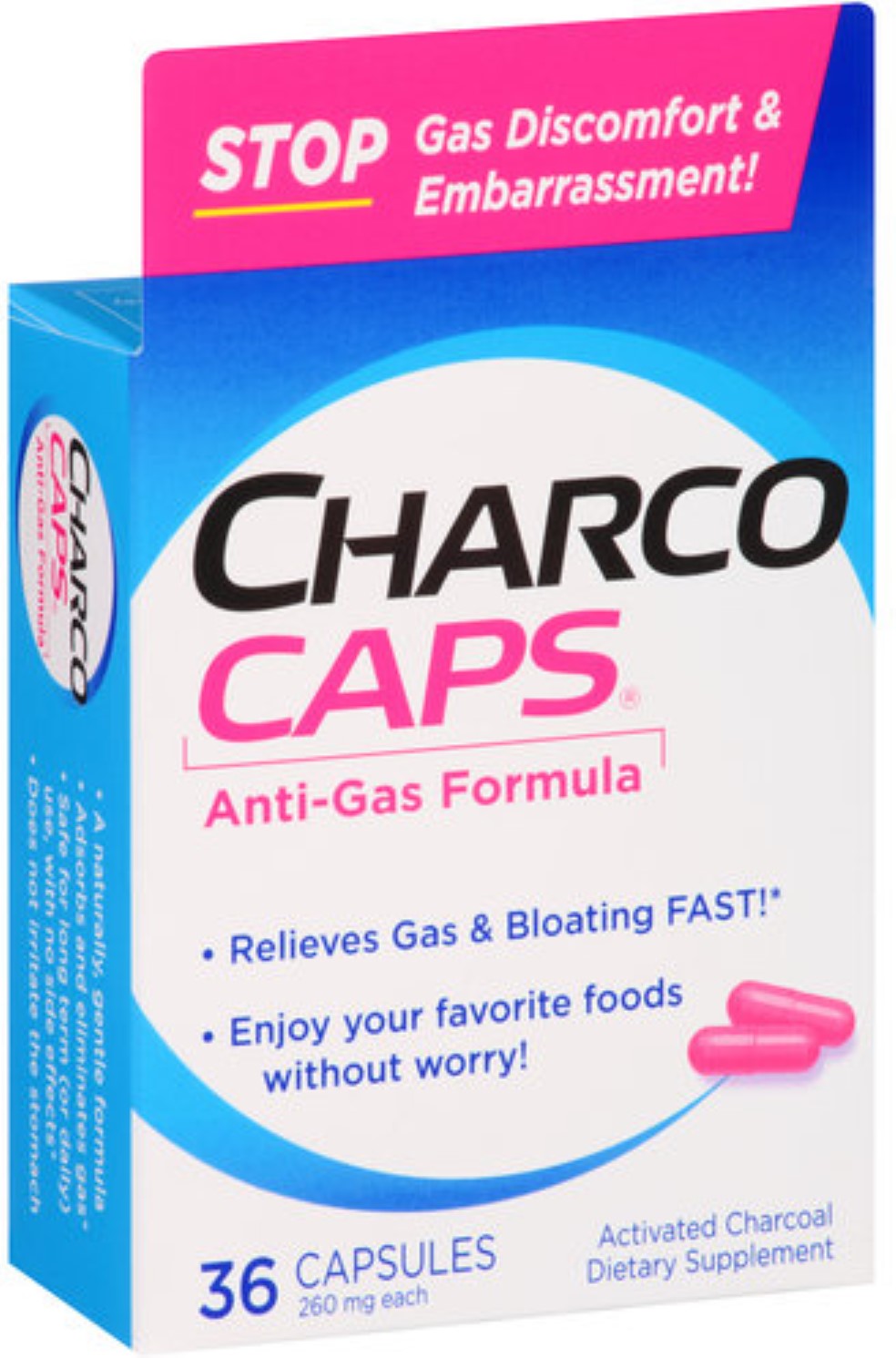 CharcoCaps 260 mg 36 Capsules – Locatel Health & Wellness Online Store