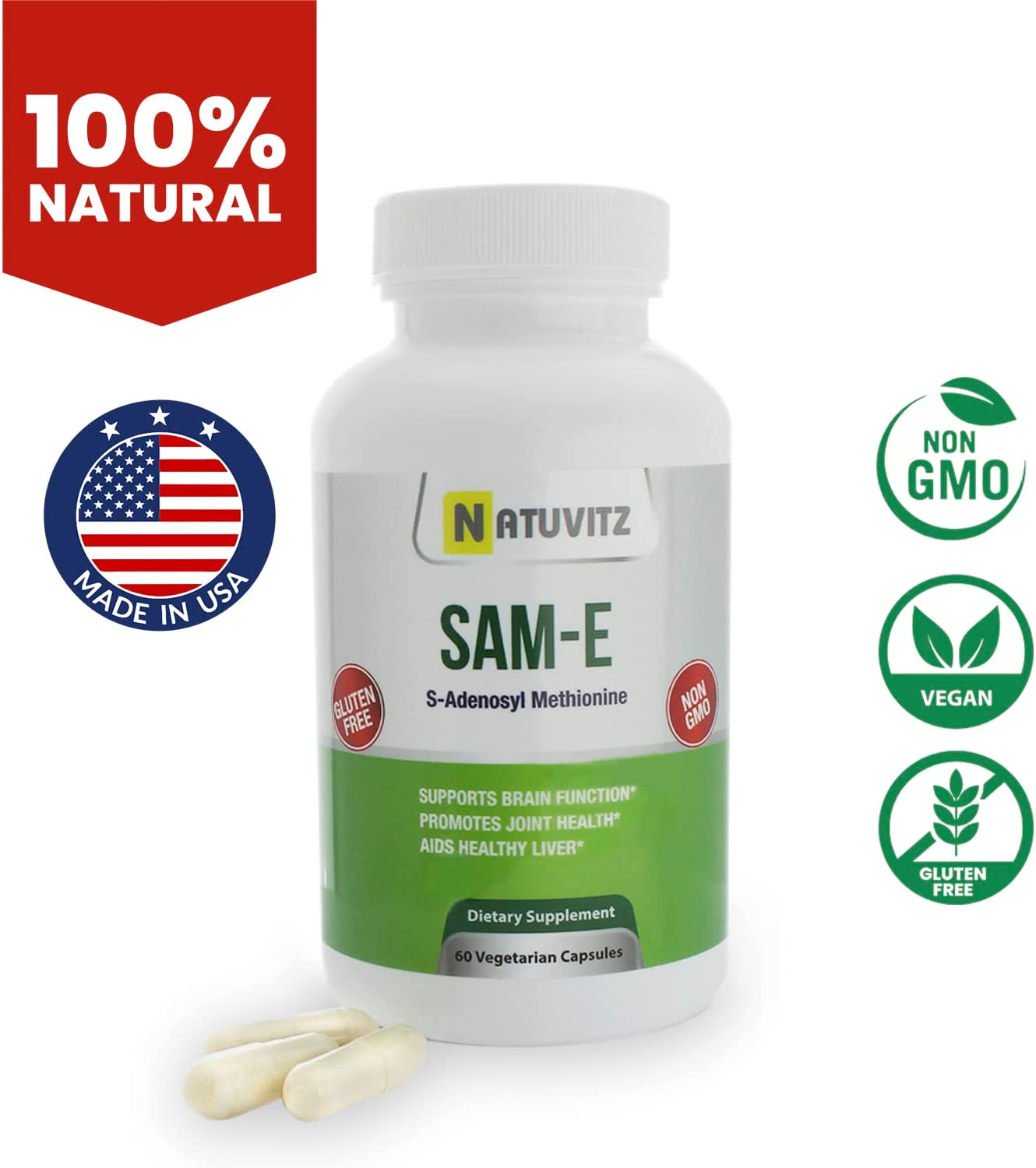 Natuvitz Sam-E Vegetarian Capsules – Locatel Health & Wellness Online Store