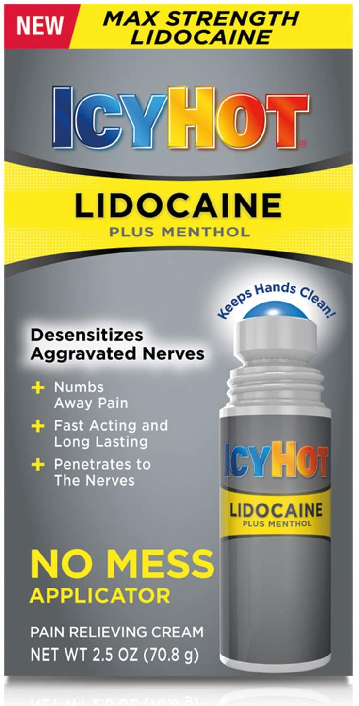 Icy Hot Maximum Strength No-Mess Pain Relief Cream With Lidocaine Plus ...