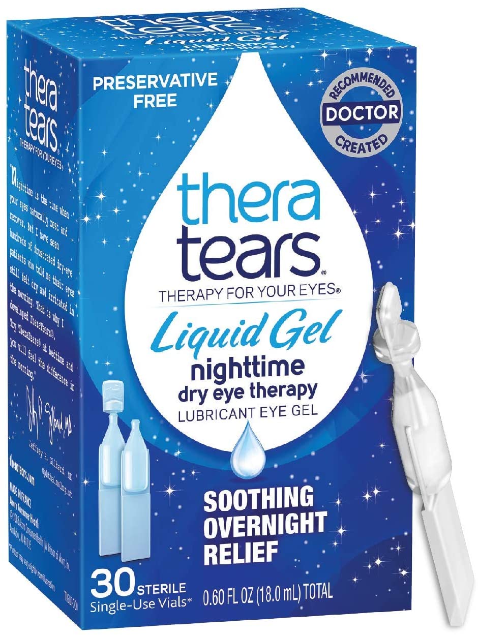 TheraTears Eye Drops for Dry Eyes, Nighttime Dry Eye Therapy Lubricant ...