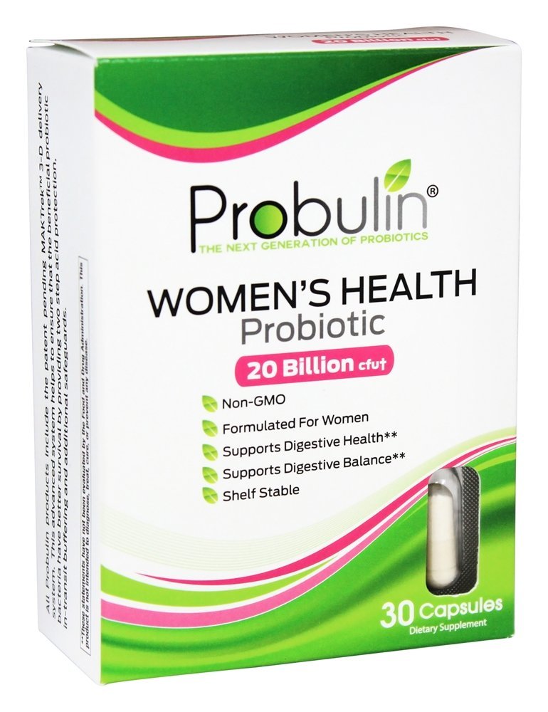 Probulin Women's Health, Probiotic, 20 Billion CFU, 30 Capsules ...